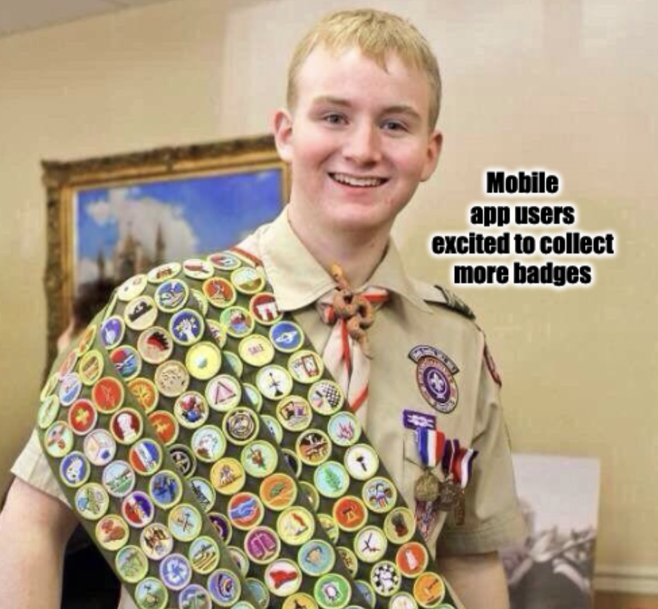Badges for Gamification in Mobile Apps