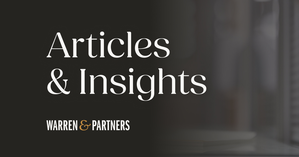 Articles & Insights - Warren & Partners
