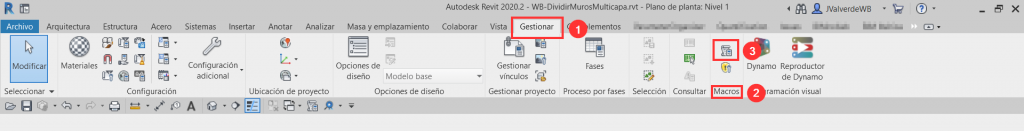Revit Macro – Dividir Muros Multicapa | WB Lab