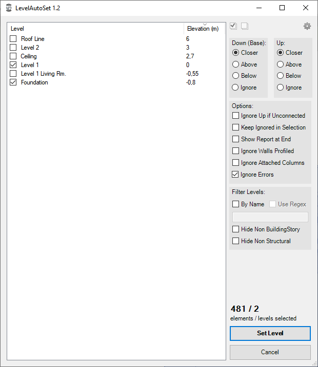 Wise Build Tool | LevelAutoSet | Revit Addin