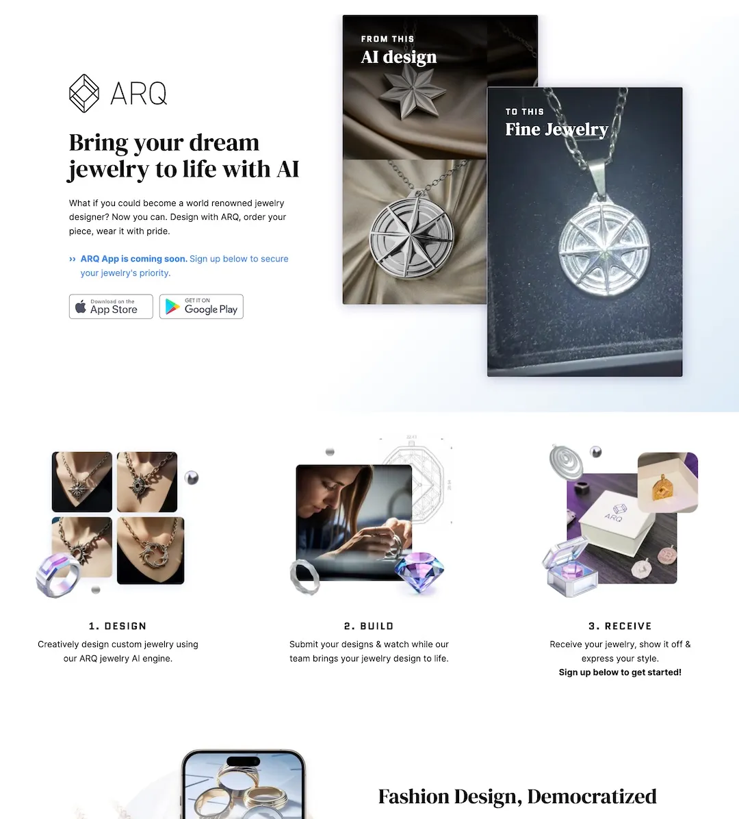 ARQ AI Jewelry Design App - Early Access