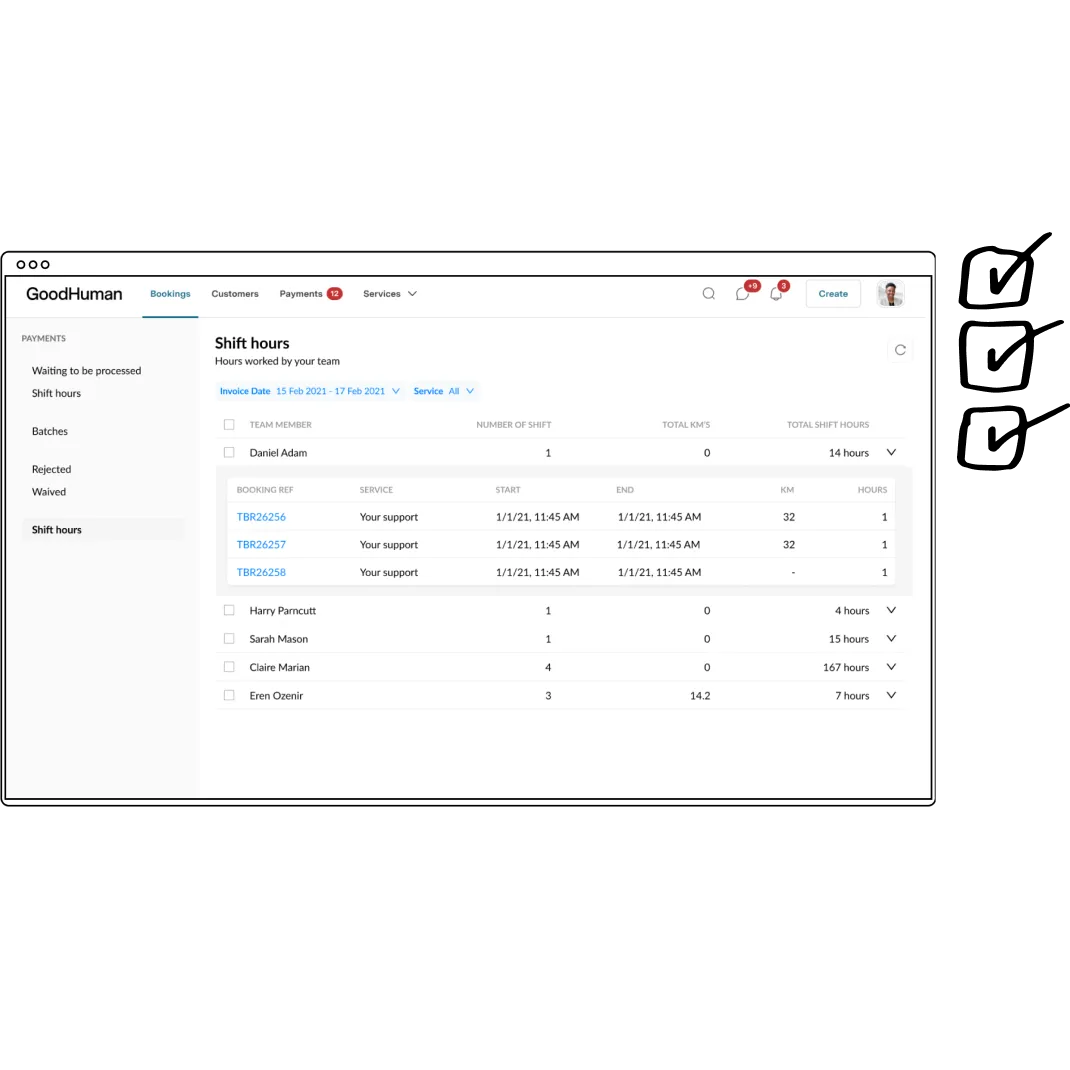 All-in-one NDIS Billing, Rostering and CRM — GoodHuman