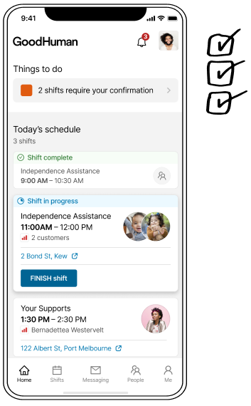 Disability Support Worker App | GoodHuman