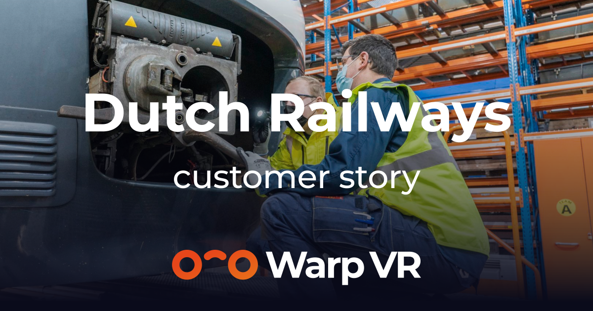 How NS (Dutch Railways) realizes huge cost savings each year with VR training - Warp VR