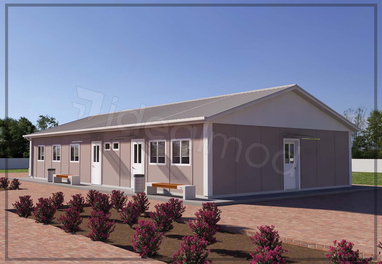 Ideal Prefabricated Dining Hall 158 m2 | prefabrikBiEv.com