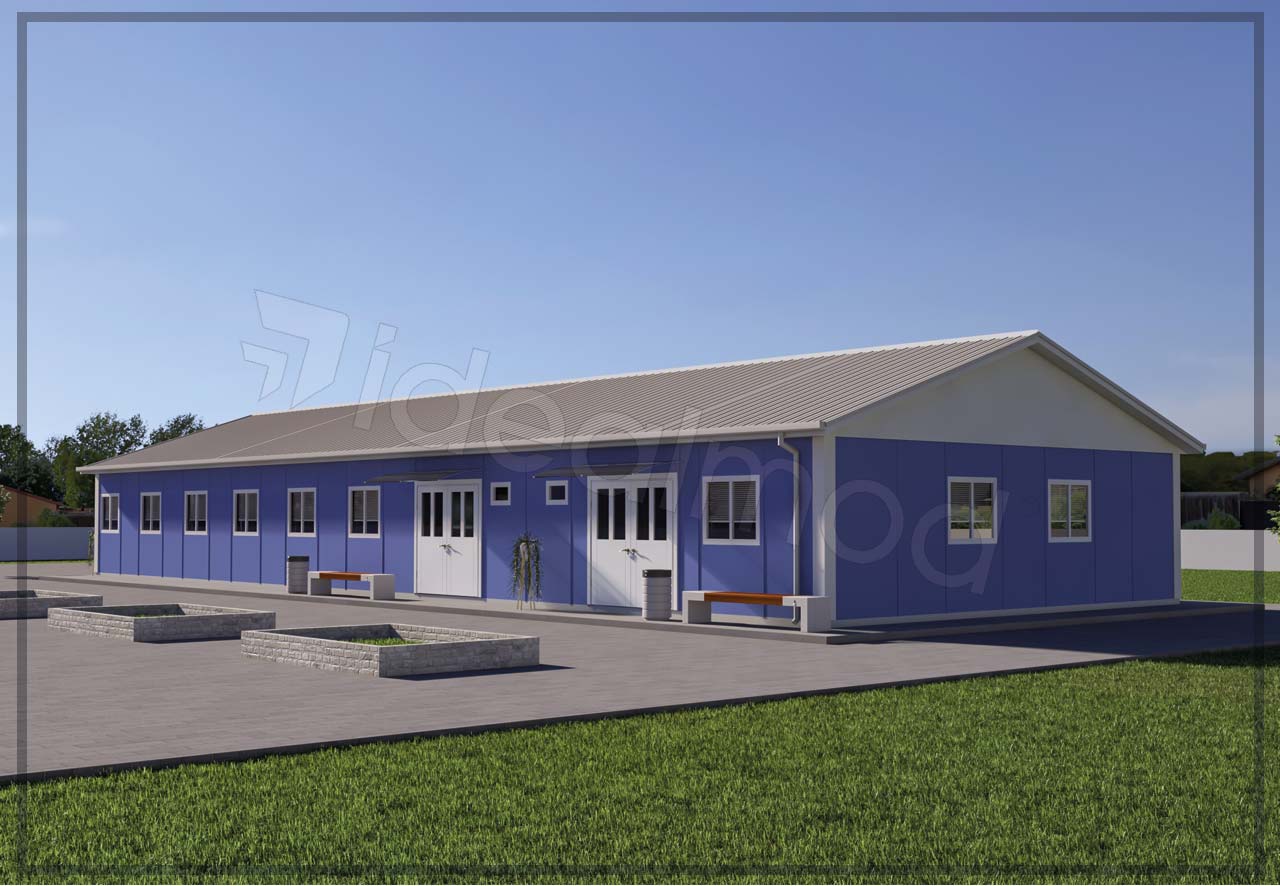 Ideal Prefabricated Dining Hall 226 m2 | prefabrikBiEv.com