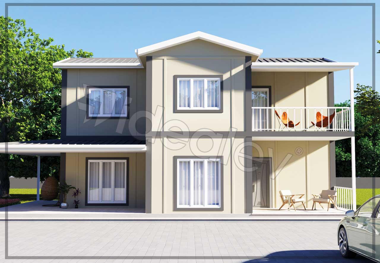 136 m2 İdeal Dubleks Prefabrik Ev | prefabrikBiEv.com