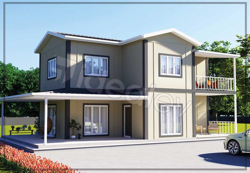 186 m2 İdeal Dubleks Prefabrik Ev | prefabrikBiEv.com