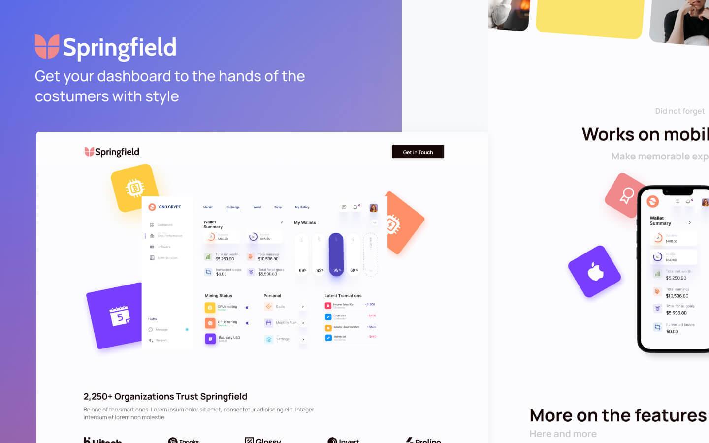 Springfield - SaaS Webflow Template | Wedoflow