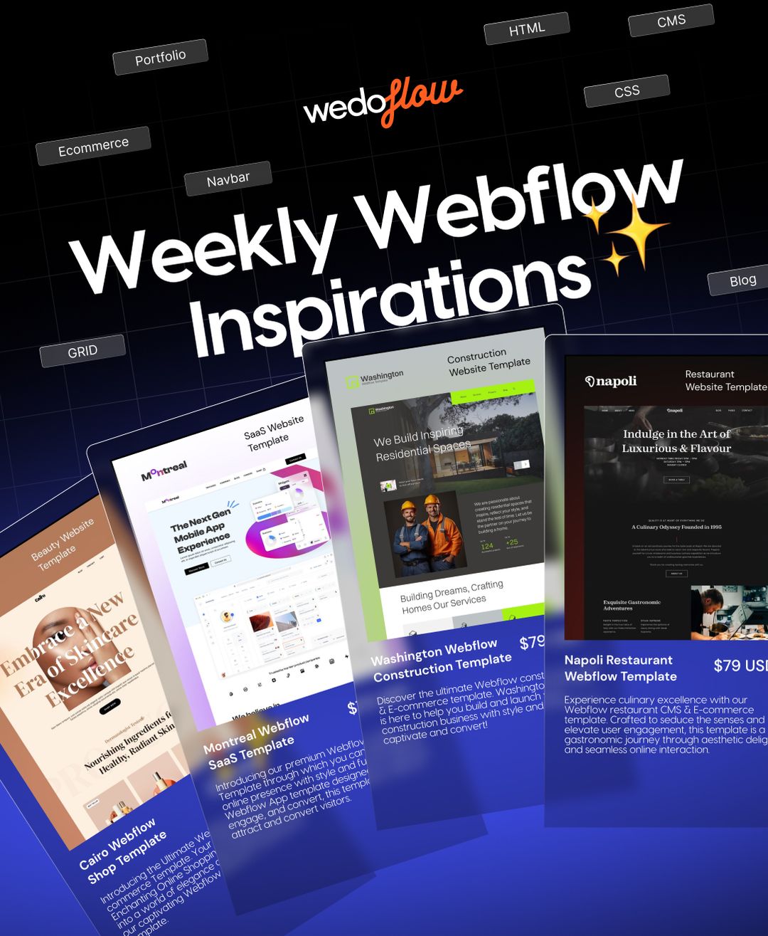 Weekly Webflow Template Inspirations #1