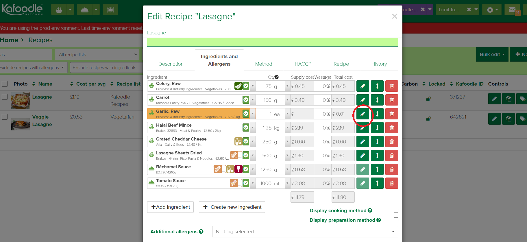 Kafoodle Introduces In-Recipe Ingredient Editing! - Kafoodle