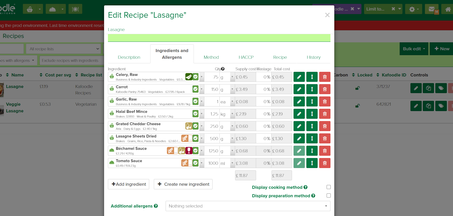 Kafoodle Introduces In-Recipe Ingredient Editing! - Kafoodle