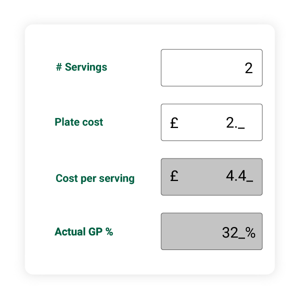 Food Cost Calculator to Create Profitable Recipes - Kafoodle