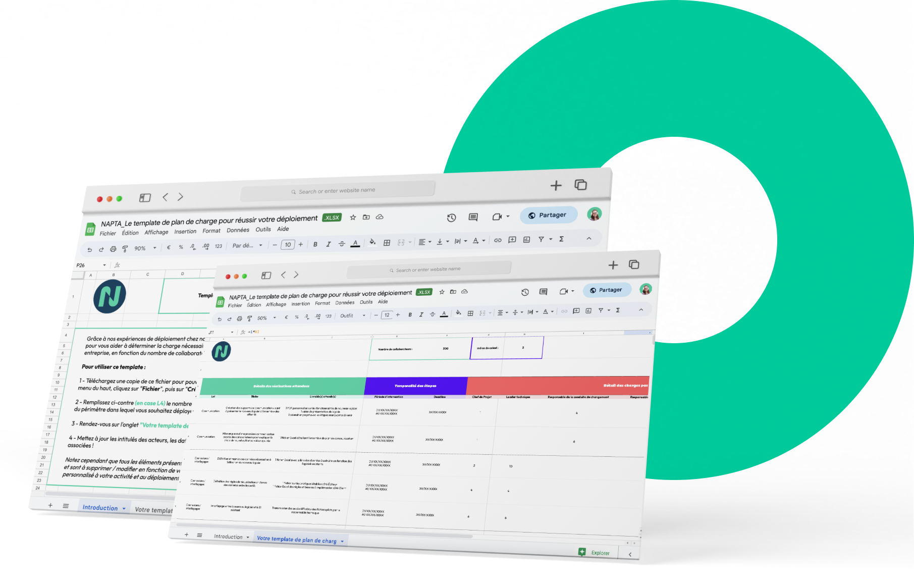 Le template pour construire votre plan de charge de déploiement | Napta
