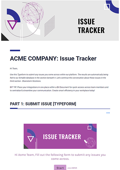 Issue Tracker Template | Bit.ai