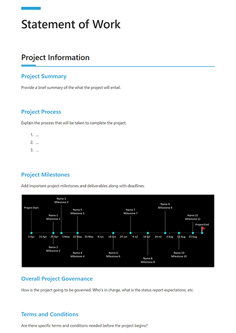 Statement of Work Template | Bit.ai