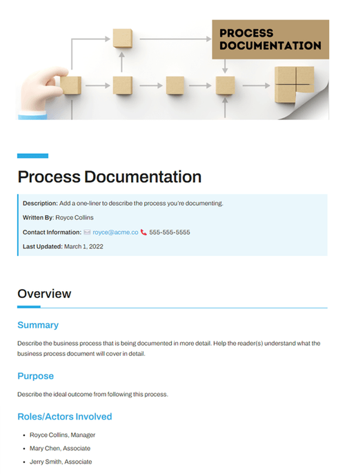 Process Documentation Template | Bit.ai