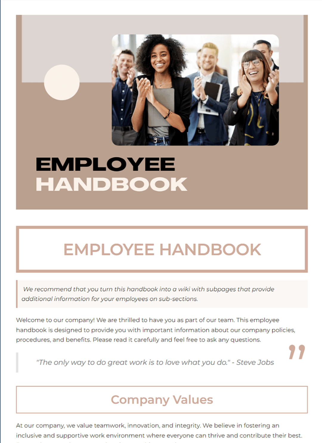 Employee Handbook Template | Bit.ai