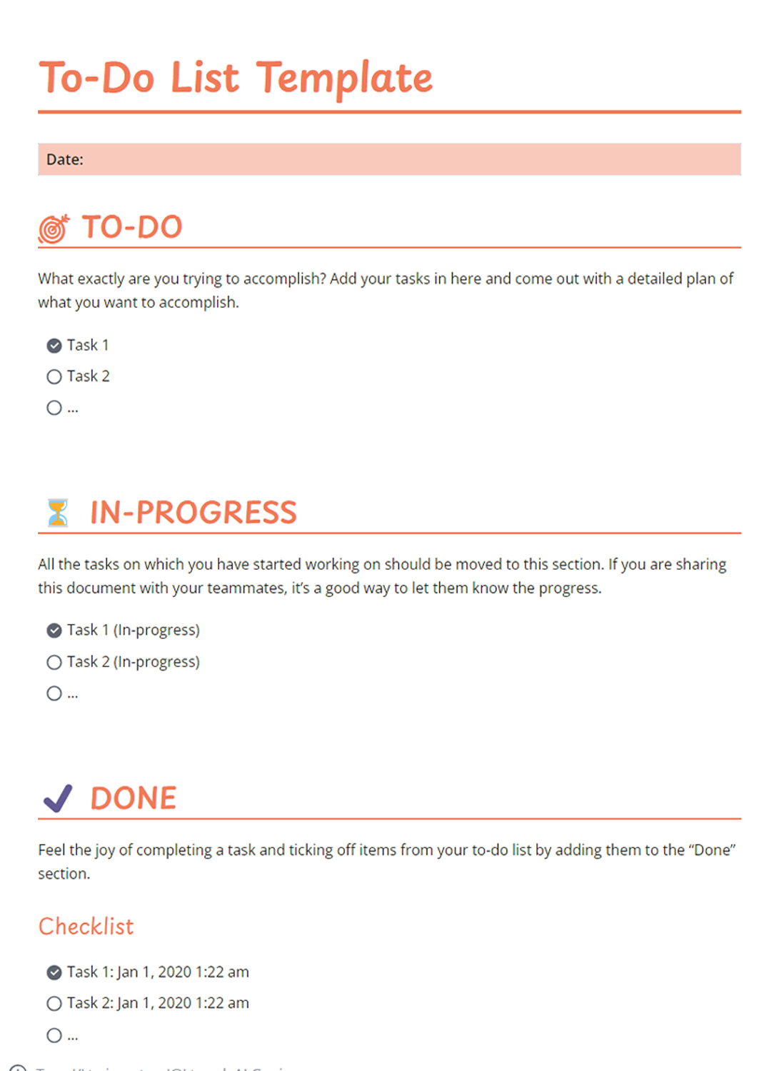 To Do List Template | Bit.ai