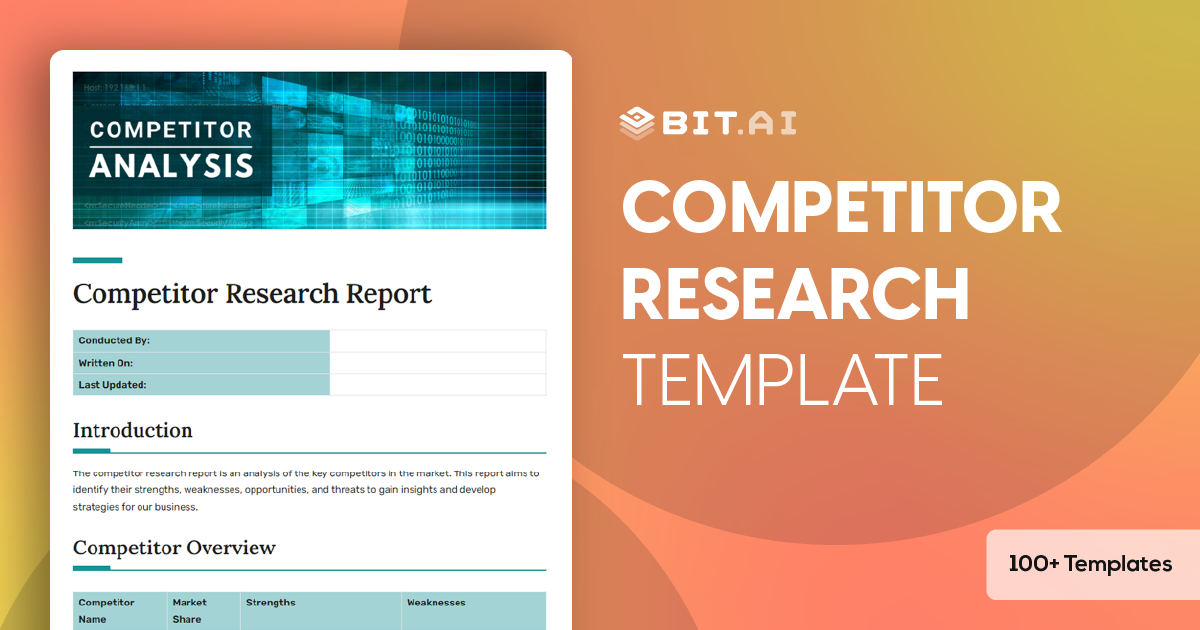 Competitor Analysis Template | Bit.ai