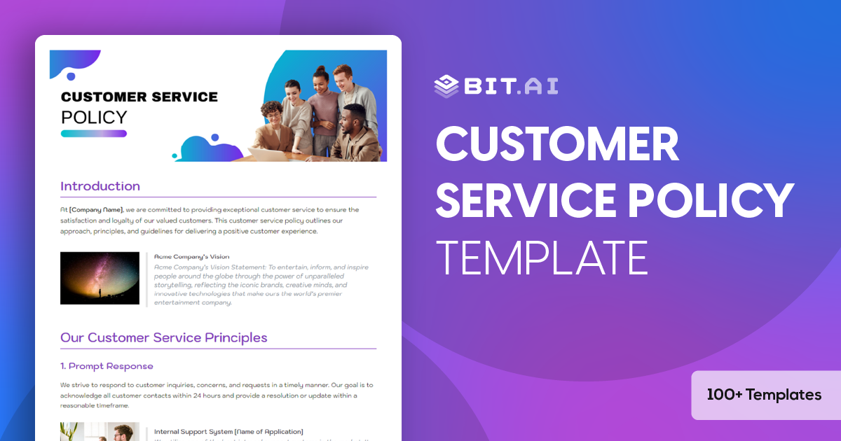 Customer Service Policy Template | Bit.ai