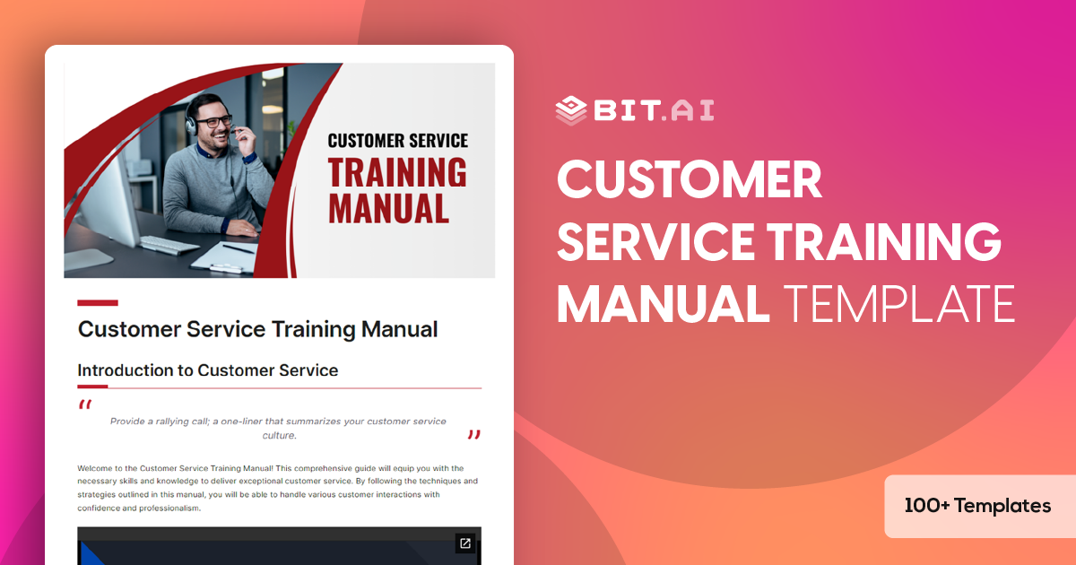 Customer Service Training Manual Template | Bit.ai