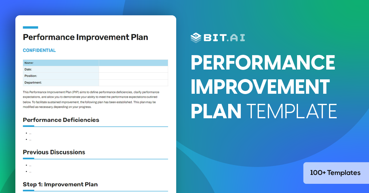 Performance Improvement Plan Template | Bit.ai