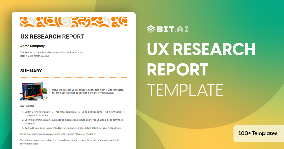 UX Research Template | Bit.ai
