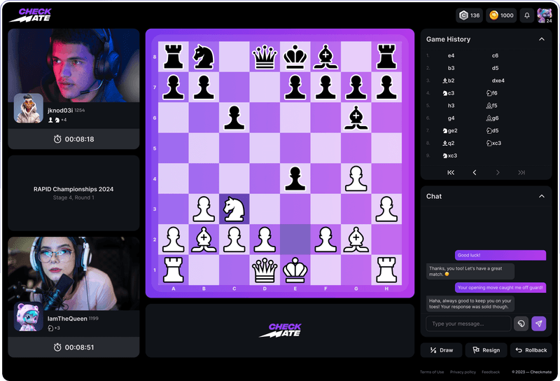 Checkmate: Next-Gen Online Chess Platform