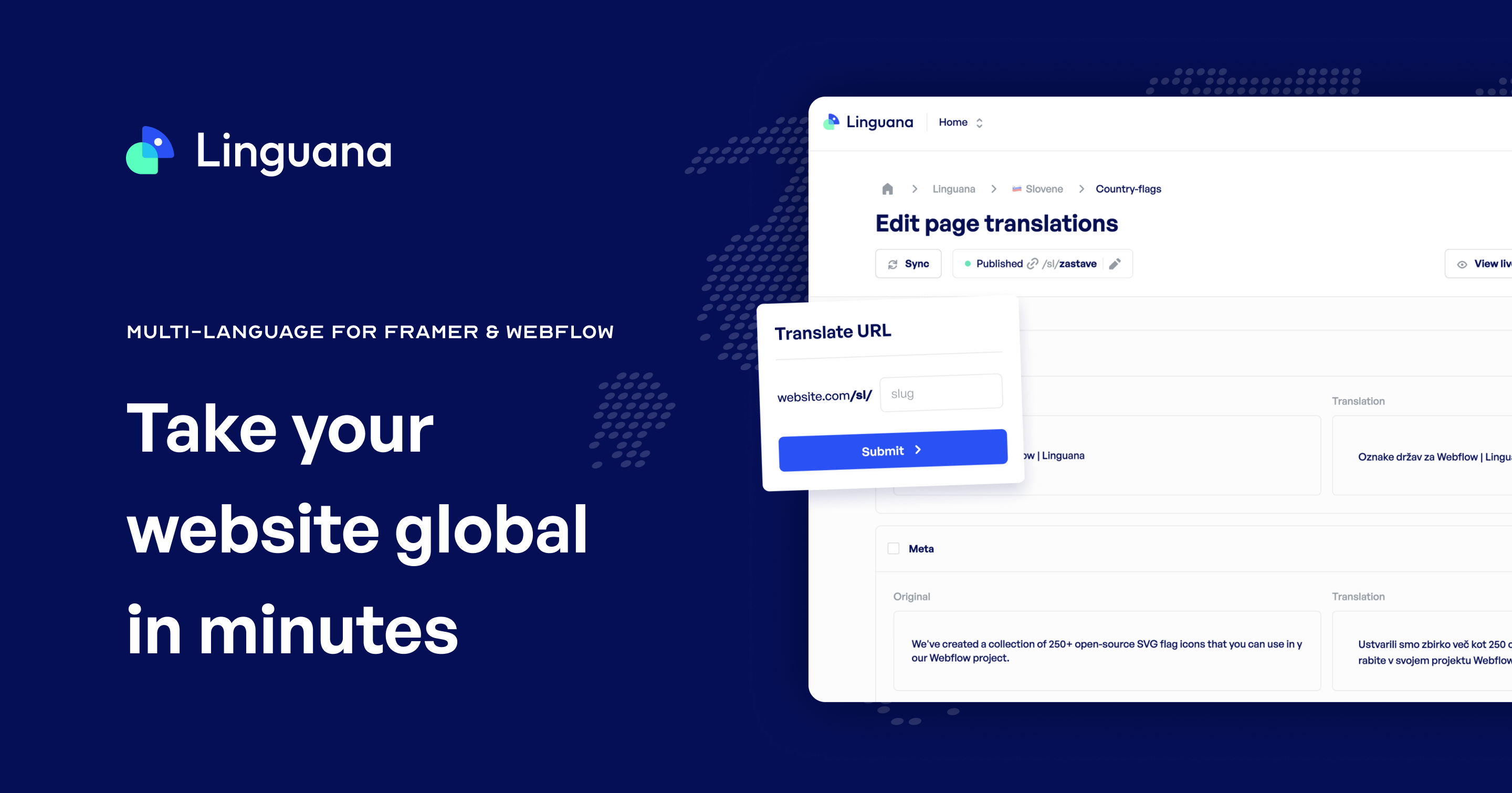 Multi-language for Framer and Webflow | Linguana