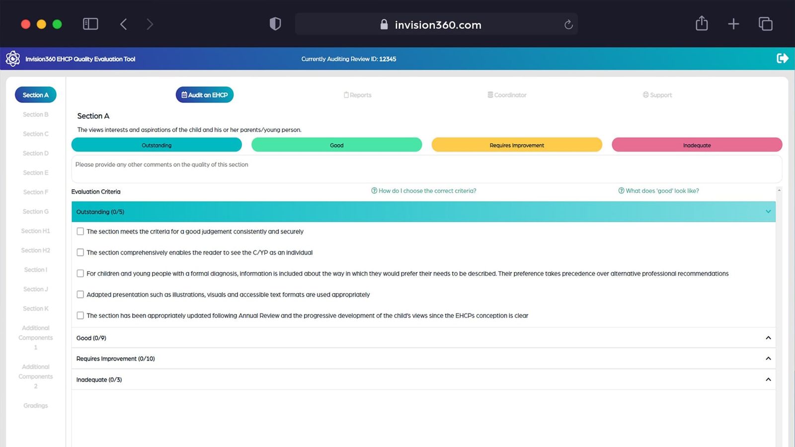 A digital quality assurance tool to audit EHCPs | Invision360
