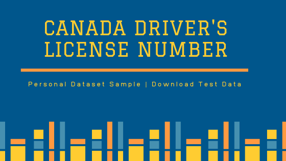 Personal Dataset Sample | Canada Driver's License Number | Protecto