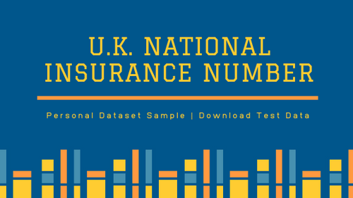 U.K. National Insurance Number Sample Data | Protecto