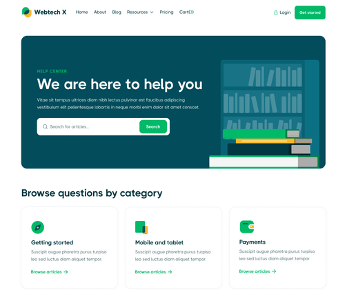 Webtech X - Webflow Ecommerce website template