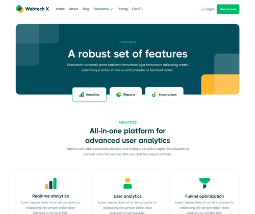 Webtech X - Webflow Ecommerce website template