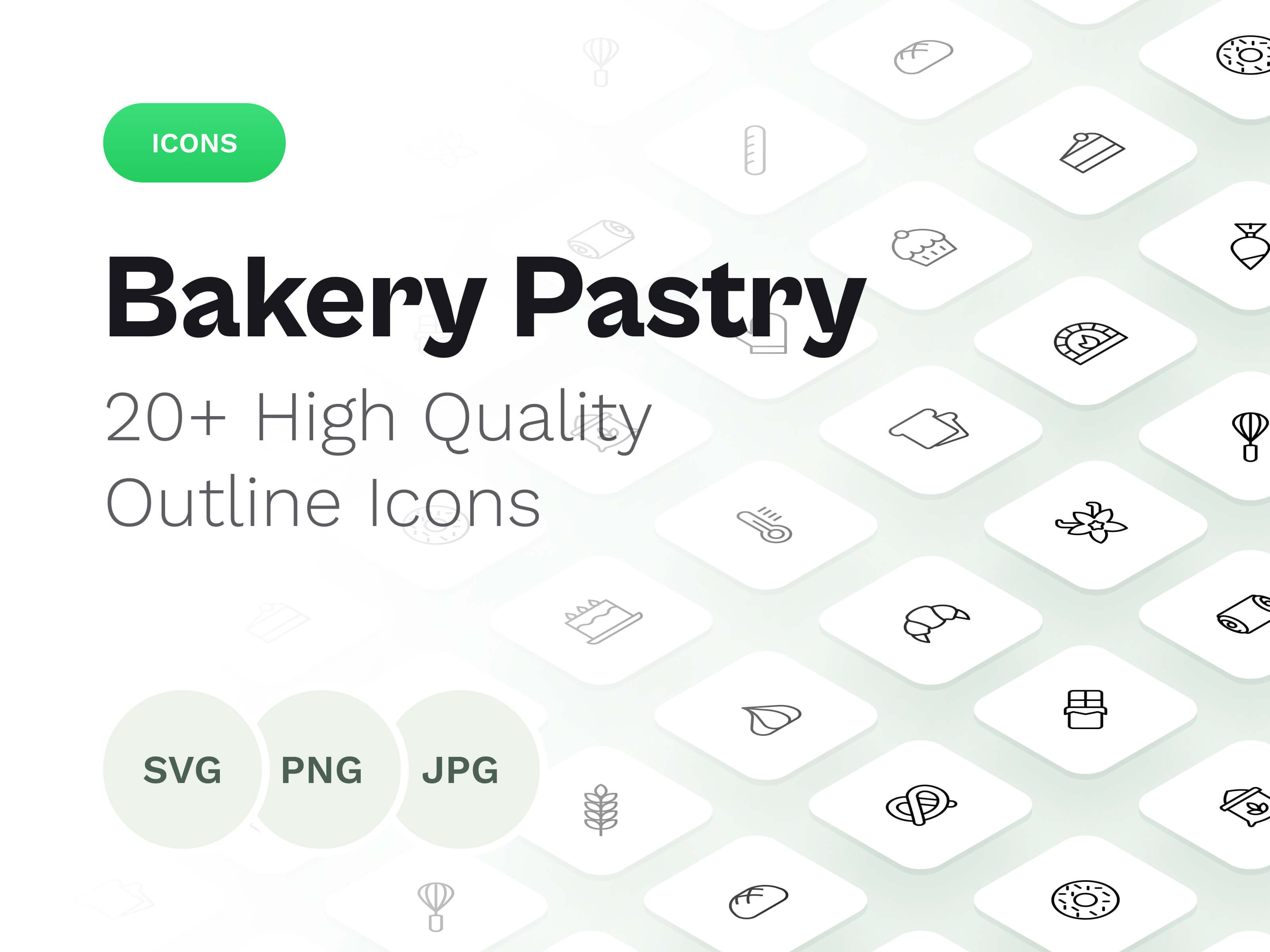 Bakery Pastry Icon Pack