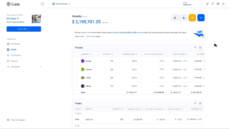 Cubis | Your all in one investment portfolio manager