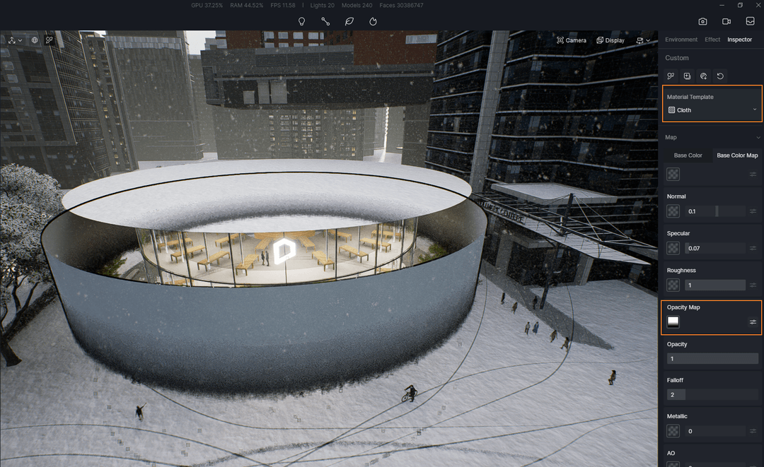 How to render glass material