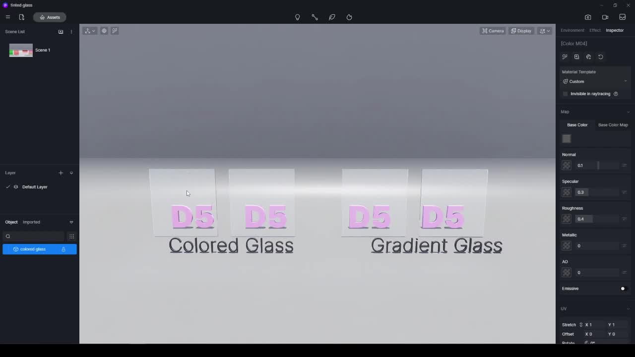 How to render glass material
