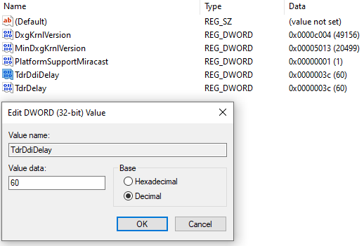 How to solve Timeout Detection Recovery problem when rendering