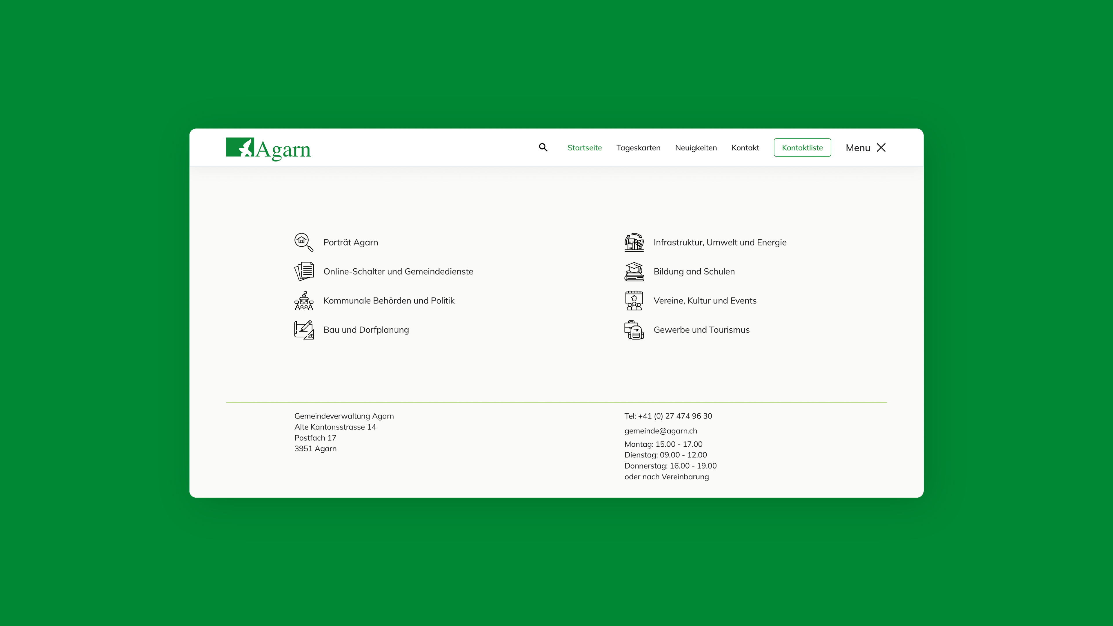 Agarn Municipality Website - destinazio.