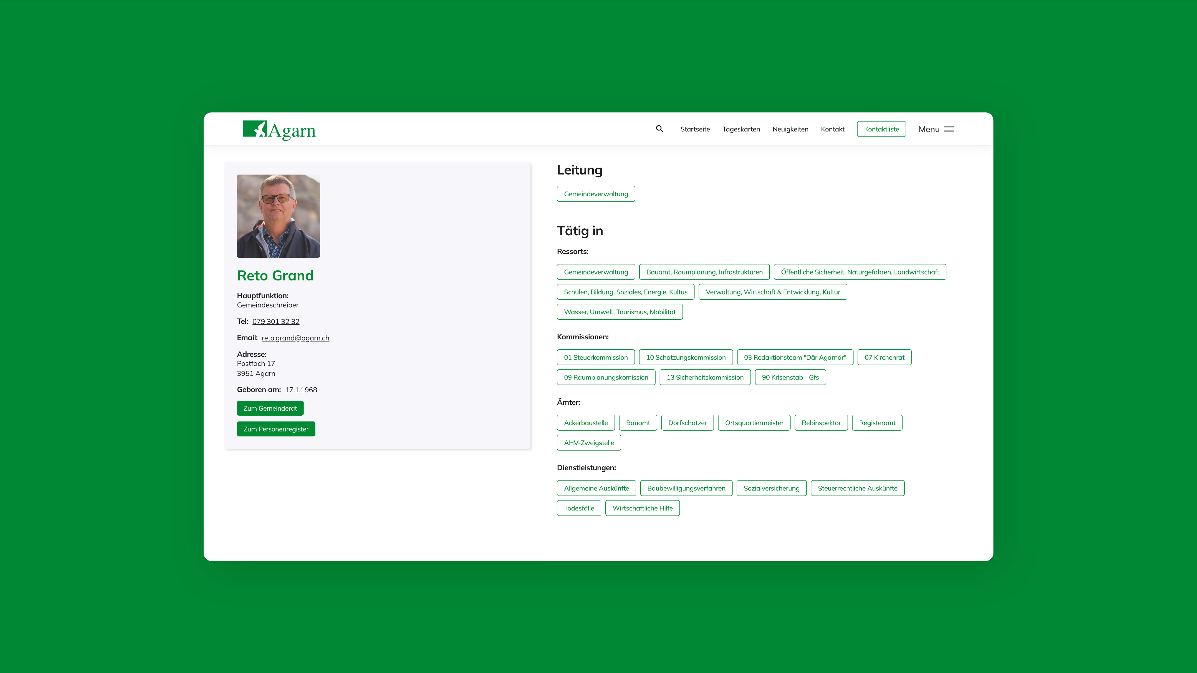 Agarn Municipality Website - destinazio.