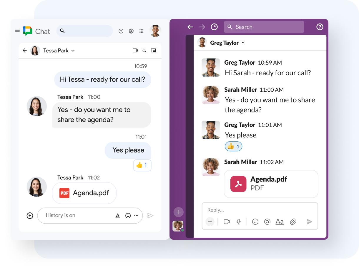 Mio interoperability for Google & Slack