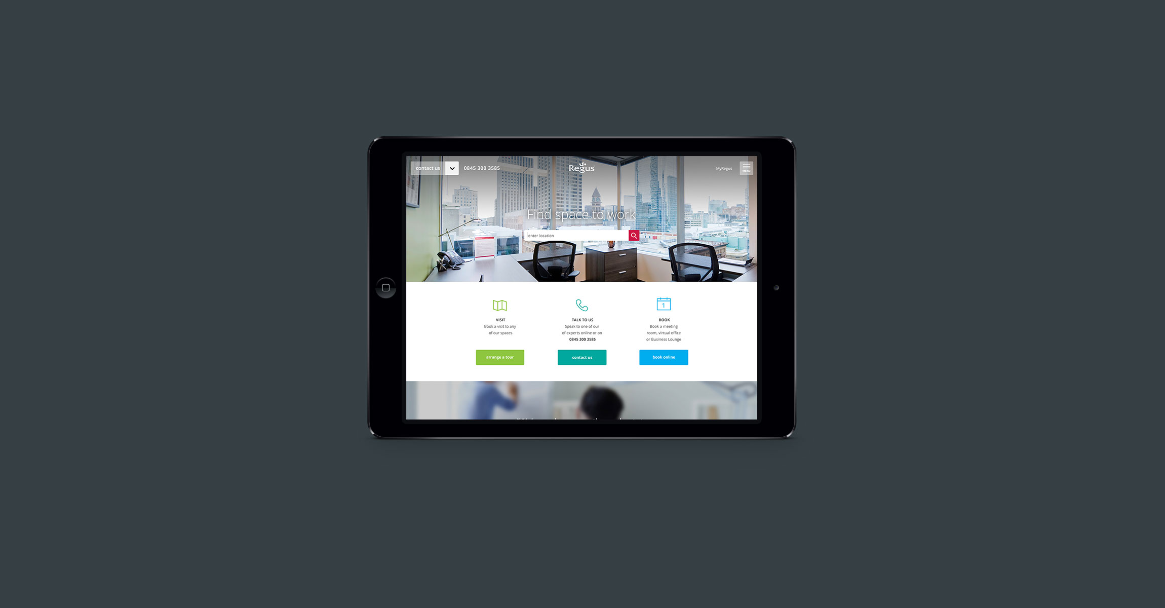 Regus | UI Design Case Study | B2B | Furthermore Agency