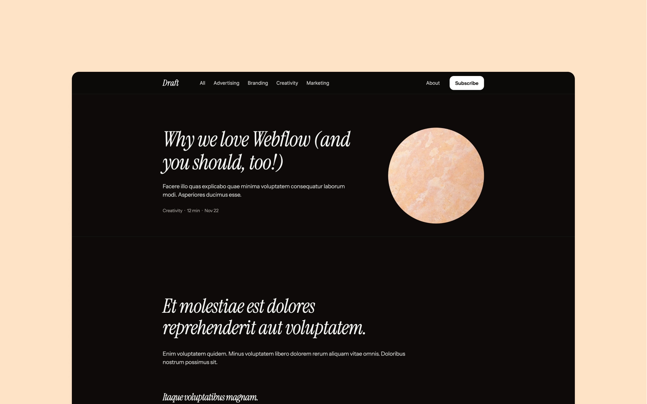 Draft Webflow template (2024) · Bryn Taylor
