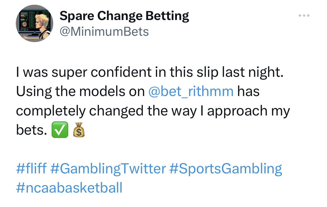 Rithmm | AI Sports Betting App | Custom Models