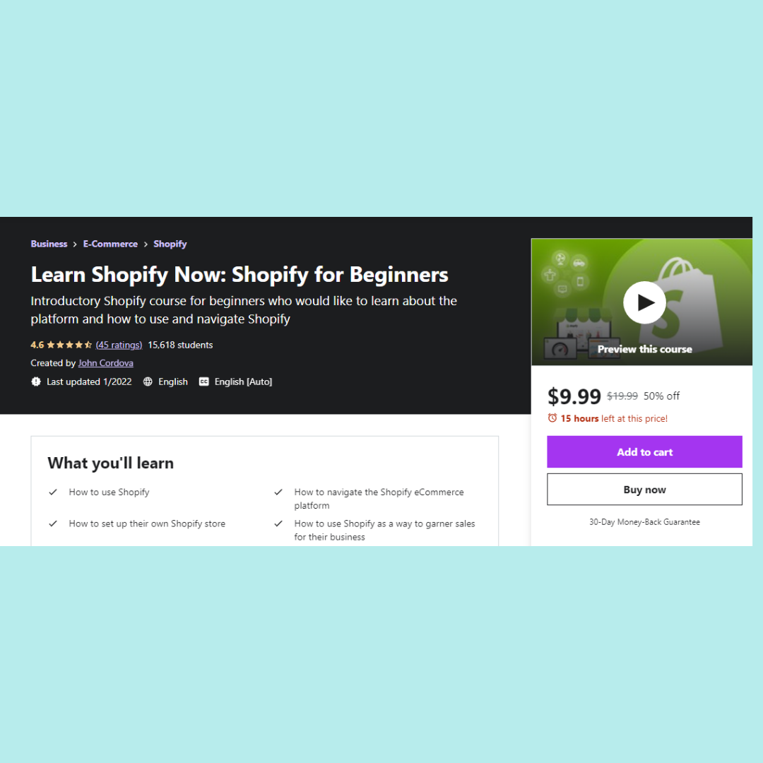18 of the Best Shopify Courses To Launch Your First Business | ReConvert