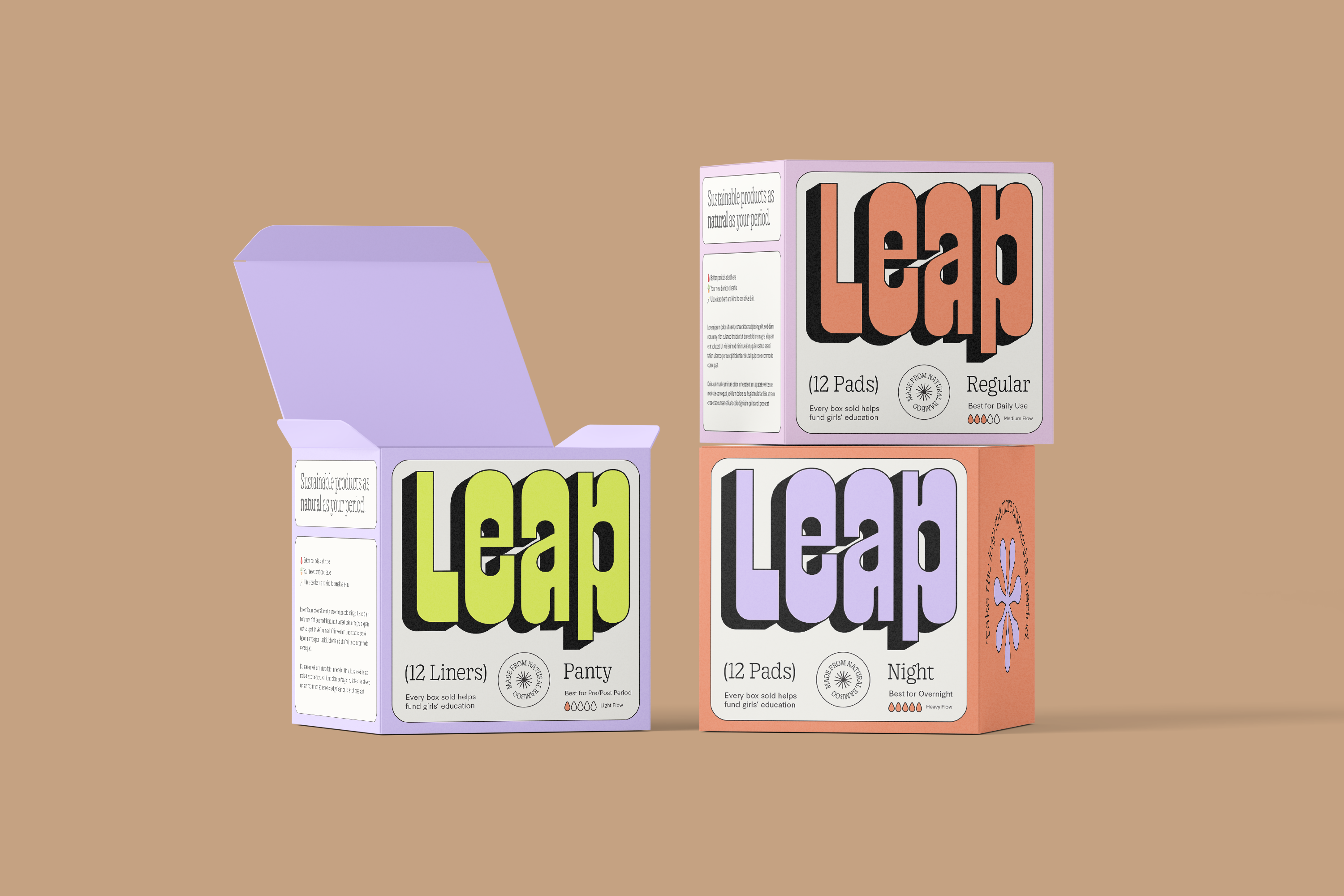 Leap, Feminine Bright Brand Design & Packaging for Period Brand / Women ...