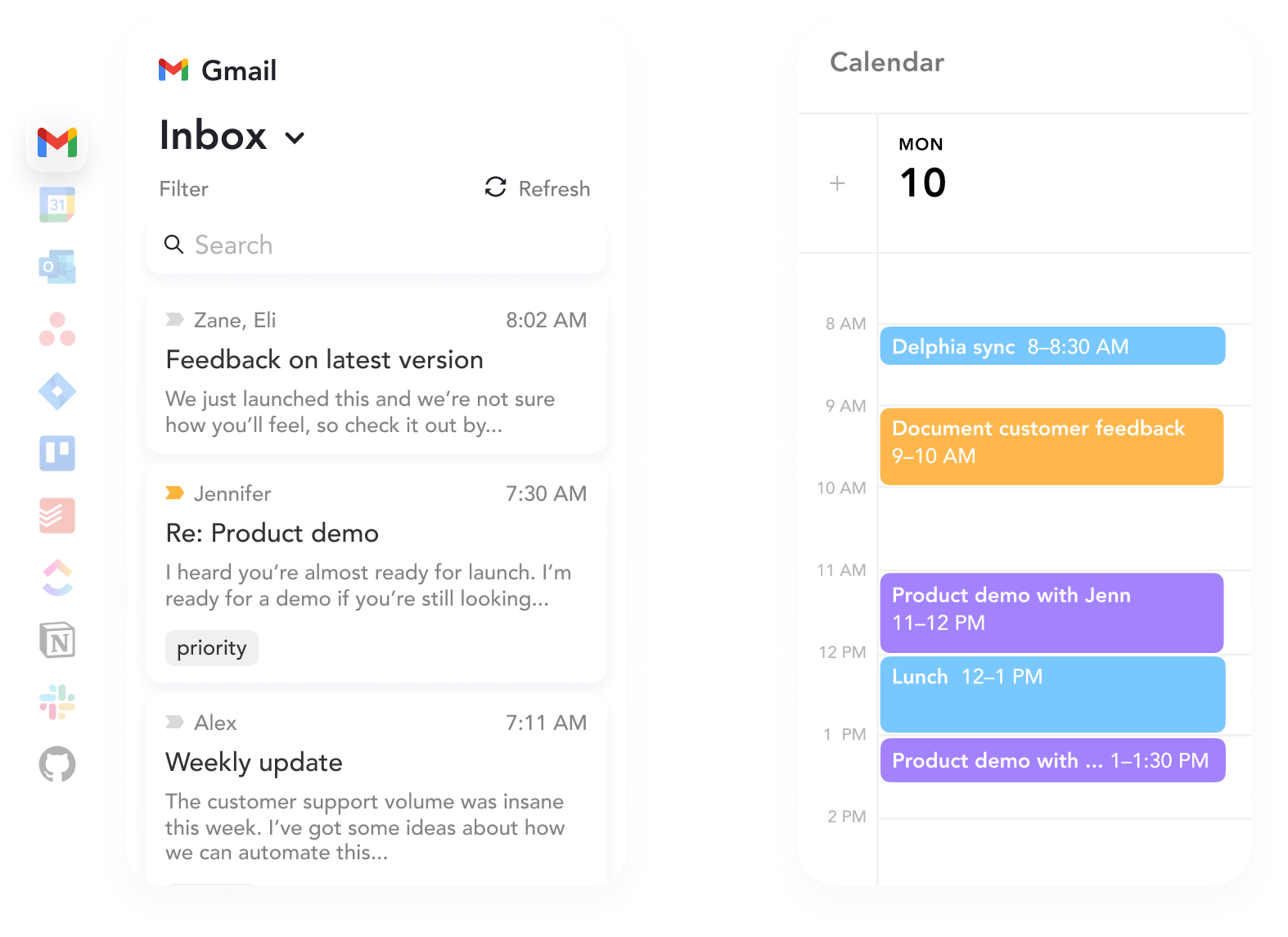 Gmail Integration - Sunsama