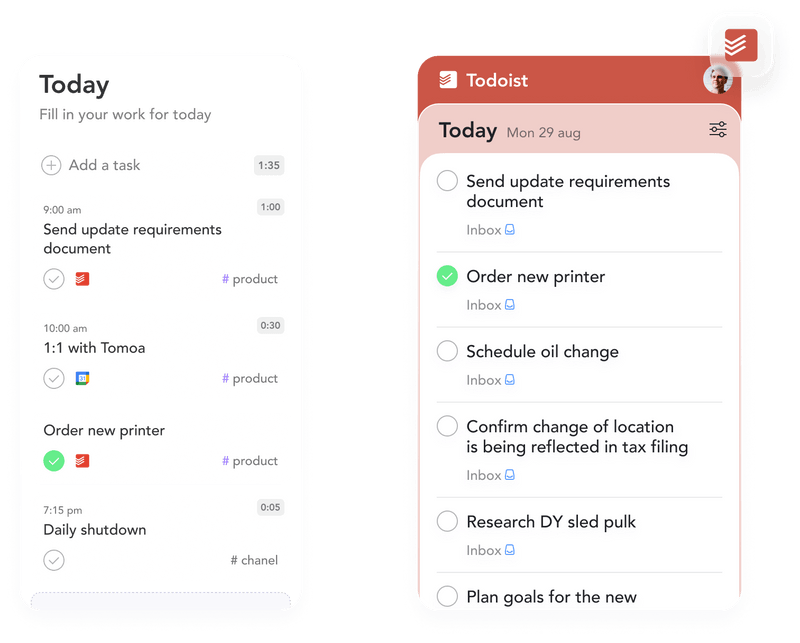 Todoist Integration - Sunsama